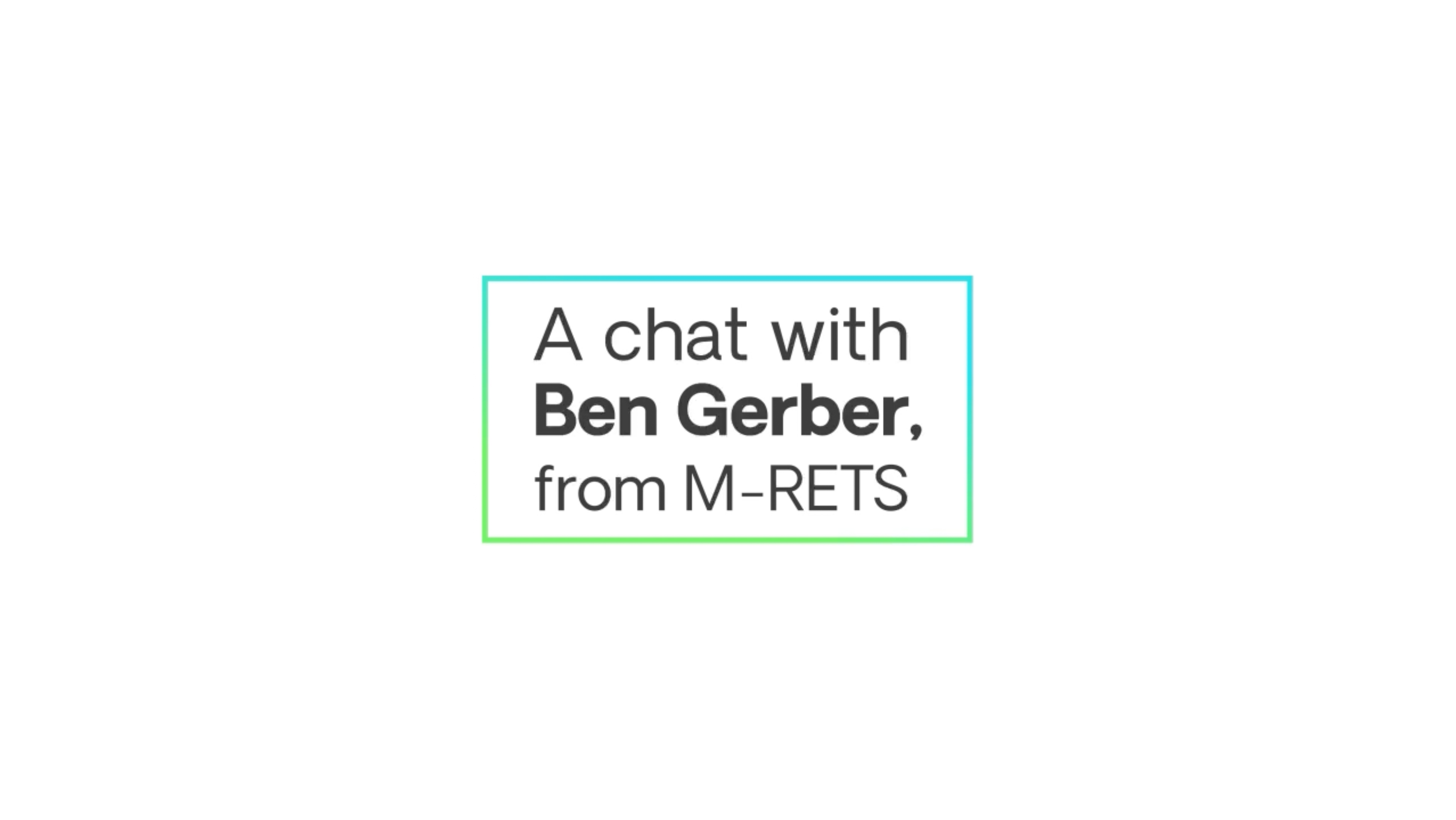A chat with Ben from M-RETS - Powerledger